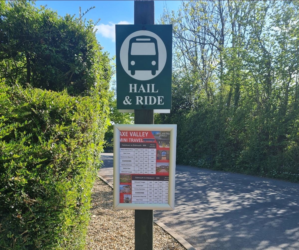 Hail & Ride Bus Service from Oakdown Holiday Park
